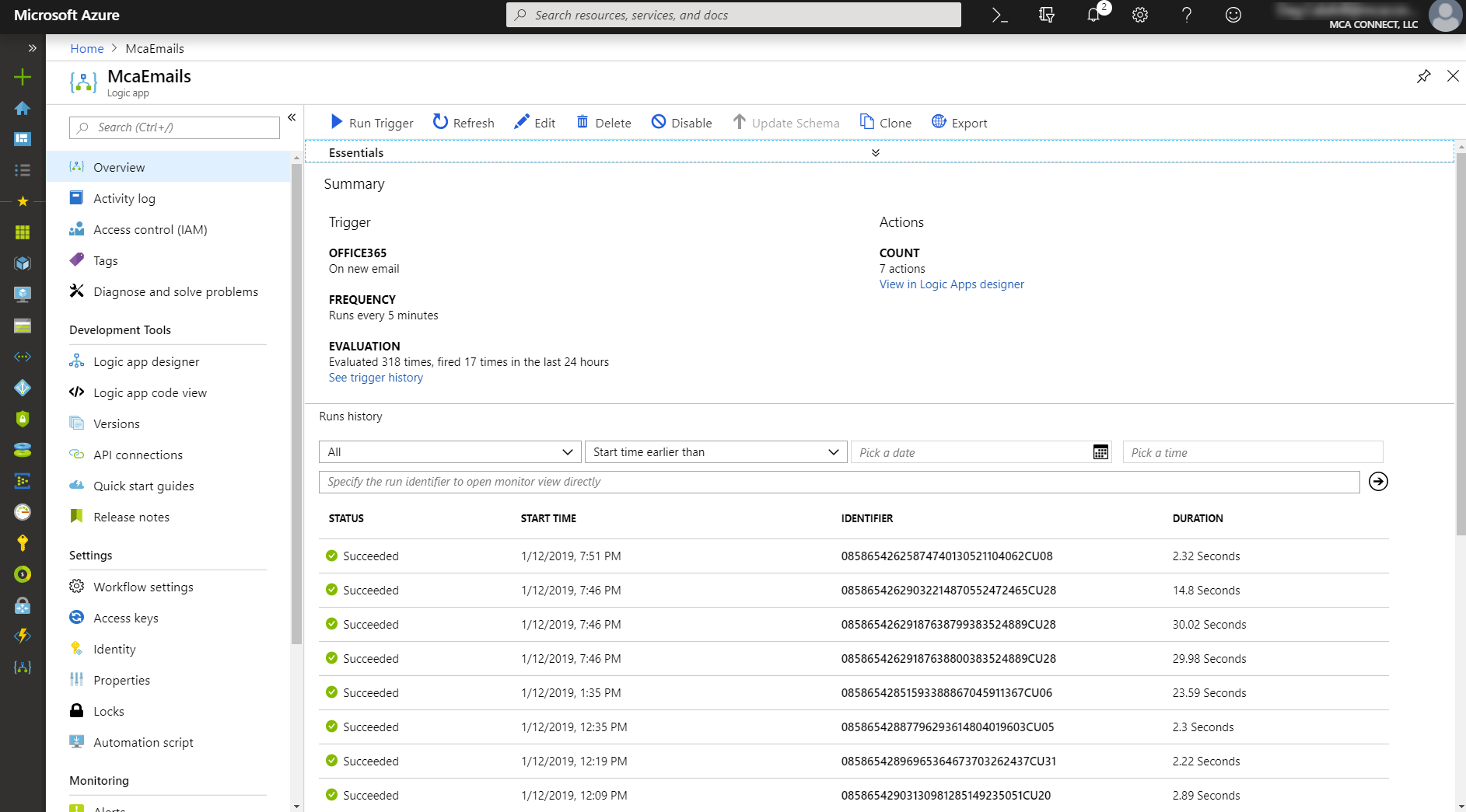 Track Emails Received In Excel Using Azure Logic Apps Dag Calafell Iii