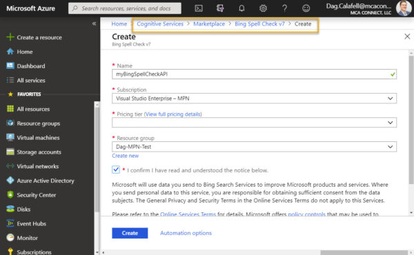 Spell check using Bing Spell Check API Cognitive Services in Dynamics 365 for Finance and ...