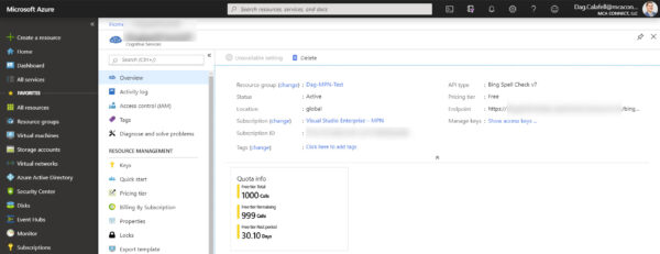 Spell check using Bing Spell Check API Cognitive Services in Dynamics 365 for Finance and ...