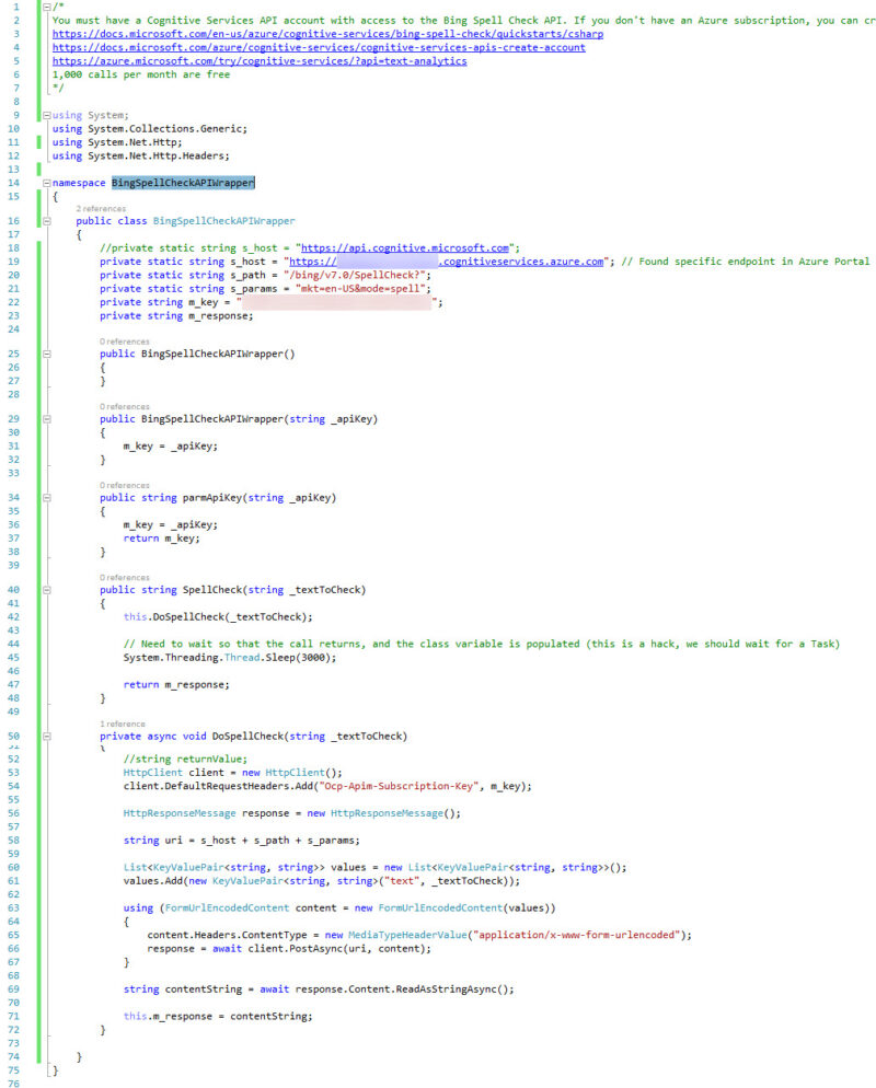 Spell check using Bing Spell Check API Cognitive Services in Dynamics ...