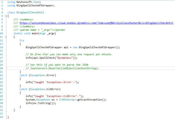 Spell check using Bing Spell Check API Cognitive Services in Dynamics ...