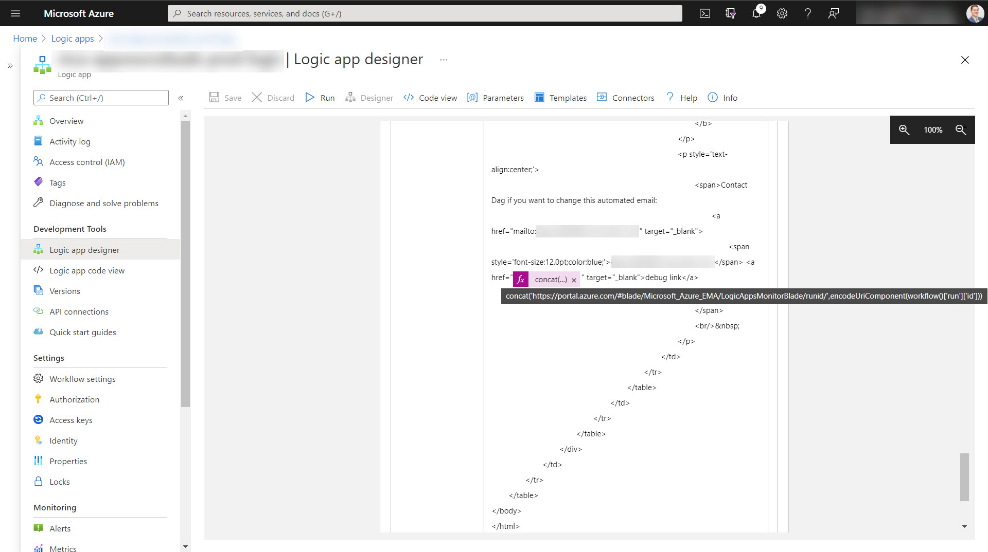Link To An Azure Logic App Run Dag Calafell III